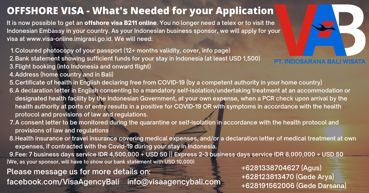Explaining the Offshore B211 Visa Application Process - Visa Agency Bali
