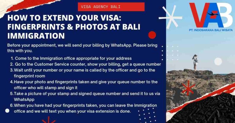 How To Do Your First Bali Visa Extension. B211, VOA & KITAS Fingerprint